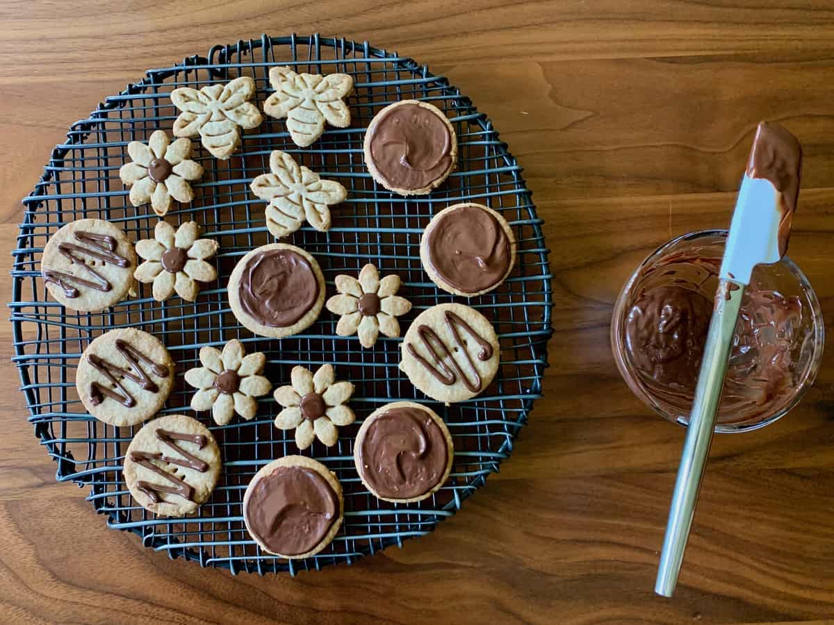 Pretty Little Chocolate-Covered Digestive Cookies - My Own Sweet Thyme